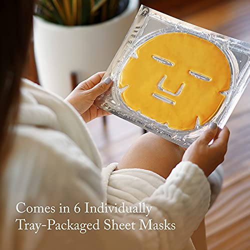 Keiko Glow 24K Gold Collagen Face Mask - Hydrogel Face Sheet Mask with ...