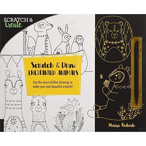 Scratch & Draw Enchanted Animals: Use the easy-to-follow drawings to ...