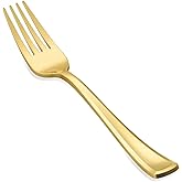 Amazon.com: Goodluck 50 Pack Gold Plastic Forks, Heavy Duty Forks ...