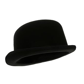 Black Blended Wool Derby Hat at Amazon Men’s Clothing store: Bowler Hat