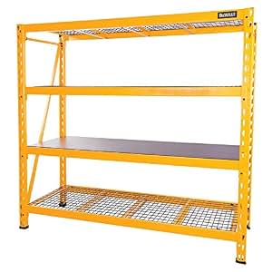 Amazon.com: DEWALT DXST10000 72"x77"x24" 4-Shelf Steel/Laminate ...
