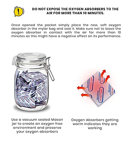 30 Mylar Bags for Food Storage 1 Gallon - Extra Thick 15 Mil - Long ...