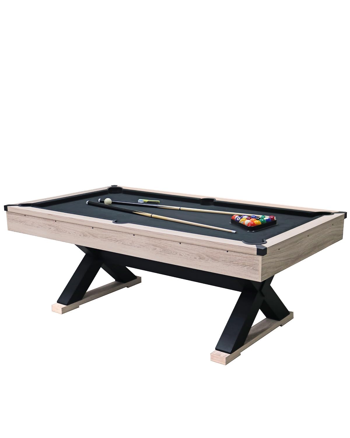 84" Pool Table, 7 FT Billiard Tables with 2 Cue Sticks, Billiard Balls ...
