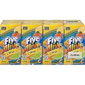 Amazon.com : Five Alive Citrus Juice Box (8-Pack) 6.7Oz {Imported from ...