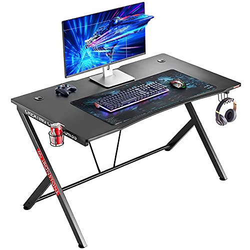 Mr IRONSTONE Deep Gaming Desk 45.3" W x 29" D Home Office Computer ...