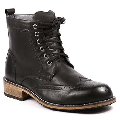 Amazon.com | Metrocharm MC002 Men's Lace up Wing Tip Formal Dress ...