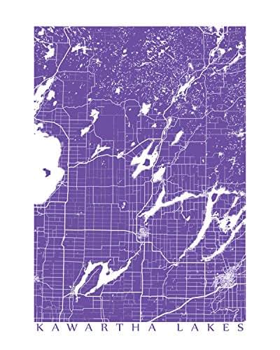 Amazon.com: Kawartha Lakes Map Print: Handmade