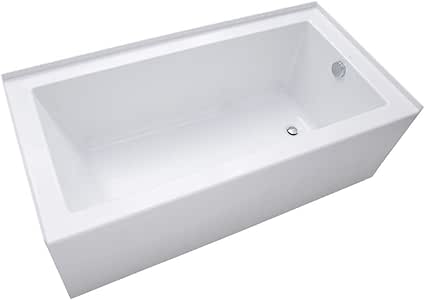 Mirabelle MIRSKS6030RWH Sitka 60" X 30" Acrylic Soaking Bathtub for ...