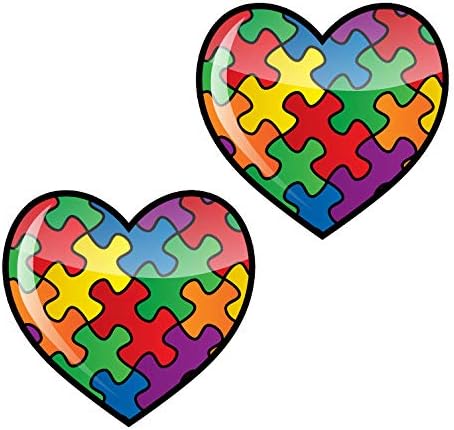 Amazon.com: Autism Awareness Puzzle Piece Heart Vinyl Sticker - 2 ...