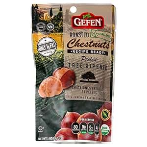 Amazon.com : Gefen Organic Whole Roasted & Peeled Chestnuts, 3oz (6 ...