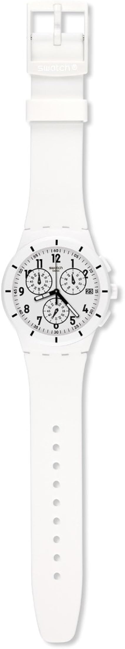 Swatch Unisex Watch Classic Twice Again White Chronograph Quartz ...