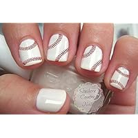 Amazon.com : 40 Sports Baseball Nail Art Designs Decals : Beauty ...