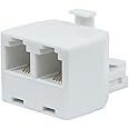 Amazon.com: Monoprice RJ11 6P4C Modular T-Adapter - Male to 2x Female, Straight, White : Electronics