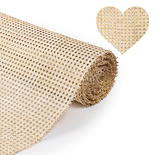 24" Width Rattan Cane Webbing Roll 7 FEET Hexagon Weave Pre-Woven Cane ...