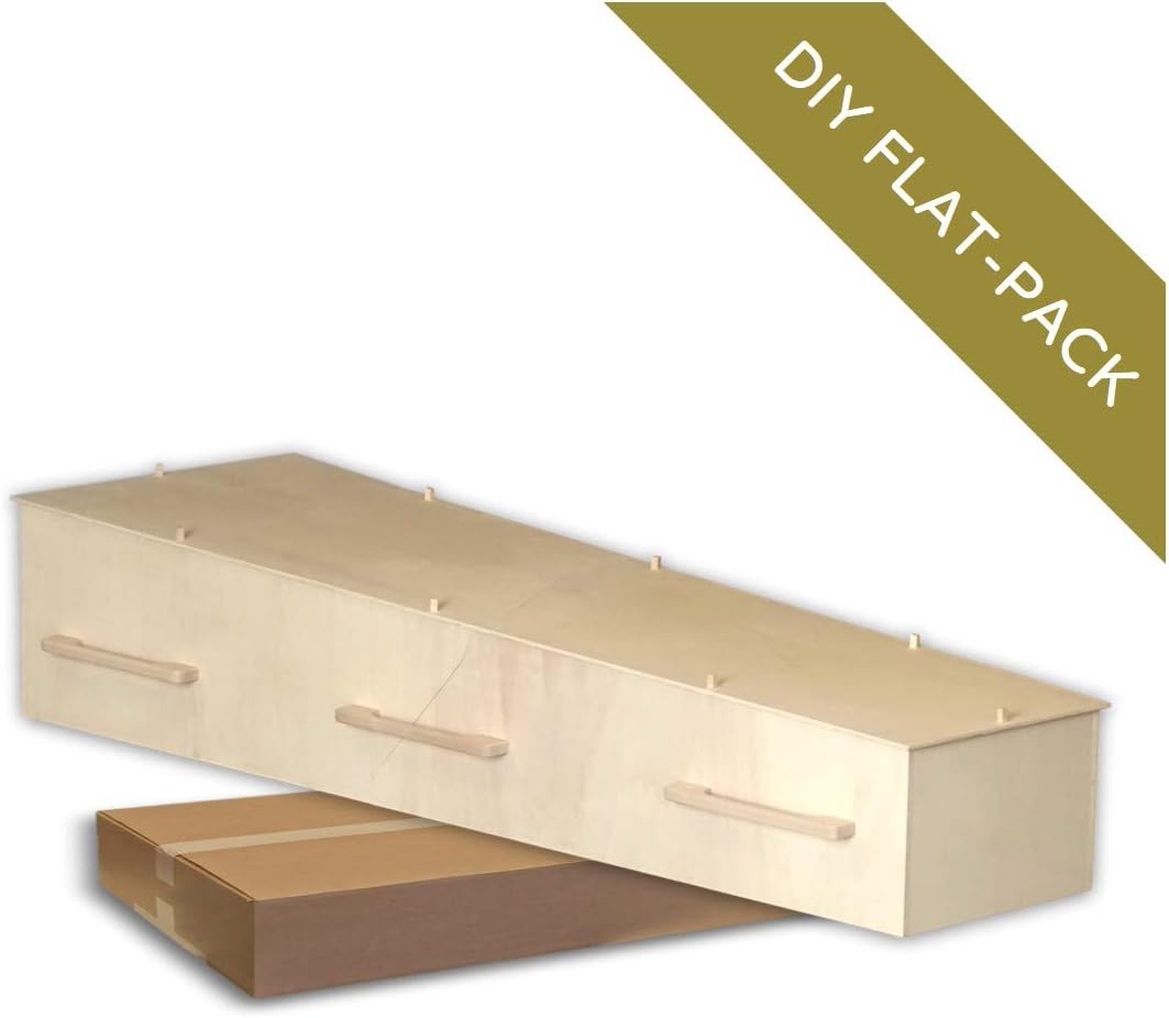 CHISTANN Wooden DIY Flat-Pack eco-Coffin Casket for Cremation or Burial ...