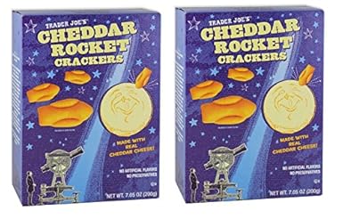 Amazon.com : Trader Joe's Cheddar Rocket Crackers 7.05 oz. (Pack of 2 ...