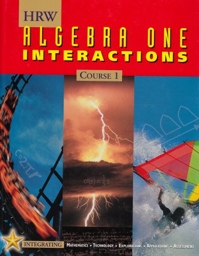 HRW Algebra One Interactions Course 1 (Holt copyright 2001 ...
