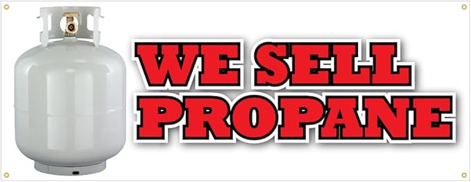 Amazon.com : We Sell Propane Banner Grilling Hardware Store Retail Store Sign 18x48 : Office ...