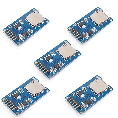 5pcs Micro SD TF Card Adater Reader Module 6Pin SPI Interface Driver ...