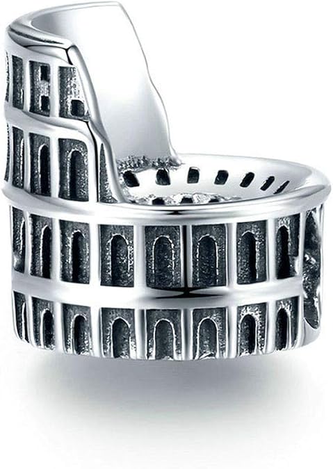 Amazon.com: 925 Sterling Silver Roman Colosseum Charm Taj Mahal Charm ...