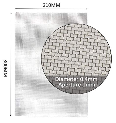 3 PCS Stainless Steel Wire Mesh Screen - About 12 x 8inch - 1mm Hole 20 ...