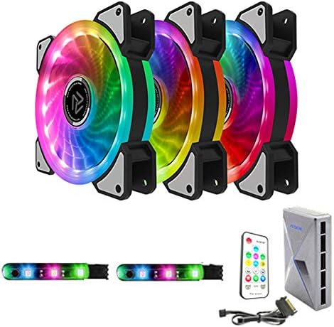 RGB Fans 120mm 3 Pack Gaming PC Fans High Performance PC Cooling Fan ...