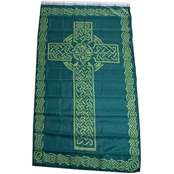 Amazon.com : Irish Celtic Cross Flag 3x5 Ireland Christian Catholic St ...