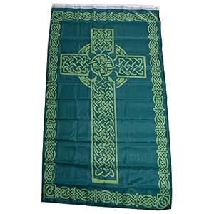 Amazon.com : Irish Celtic Cross Flag 3x5 Ireland Christian Catholic St ...