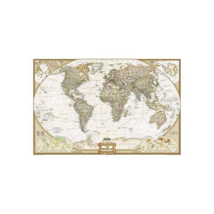 Buy National Geographic: World Executive Enlarged Wall Map - Laminated ...