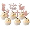 1 PCS God Bless On You Confirmation Cake Topper with Cross Glitter ...