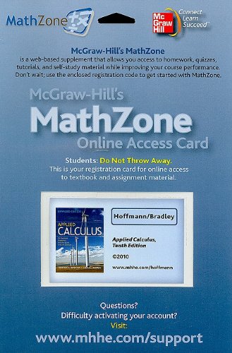 MathZone Access Card for Applied Calculus for Business, Economics ...