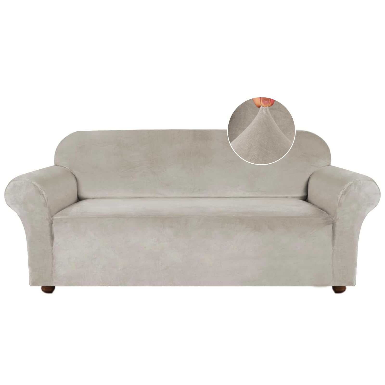 Turquoize Velvet Couch Covers Sofa Covers for 3 Cushion Couch Stretch ...