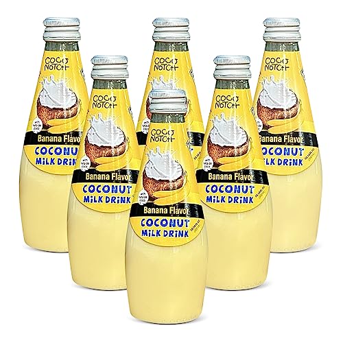 COCO NOTCH Coconut Milk Drink –Banana Flavor-10.14oz Coconut Milk Drink with Pulp – No ...