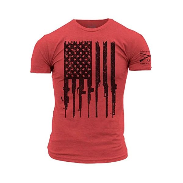 Grunt Style Rifle Flag Men's T-Shirt - Fishing Shirts Now