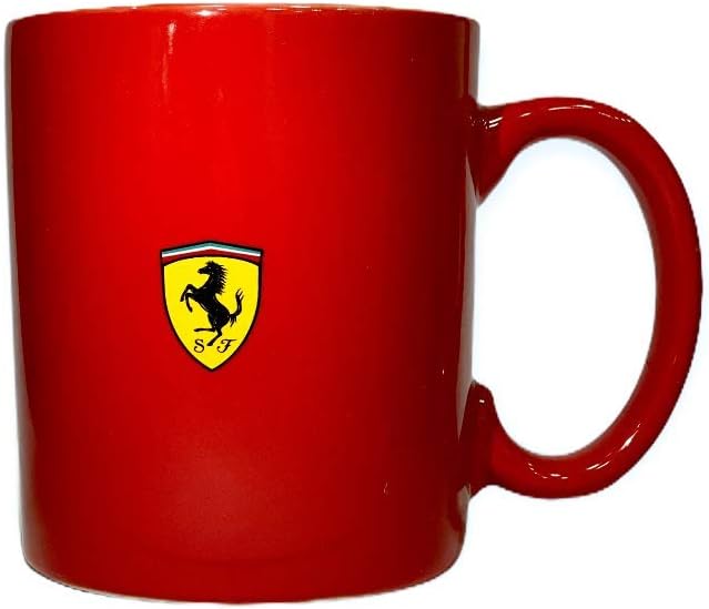 Amazon.com: Ferrari Ceramic Printed Coffee Mug (Red): Kitchen & Dining