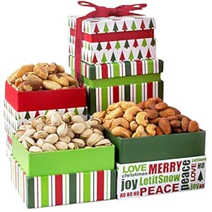 Amazon.com : Oh! Nuts Christmas Nut Gift Towers, Gourmet Holiday ...