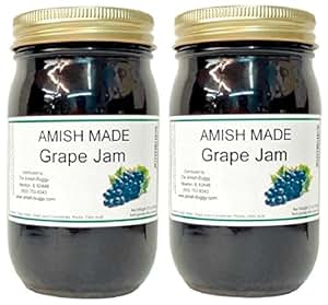 Amazon.com : Amish Grape Jam - Two 18 Oz Jars : Jams And Preserves ...