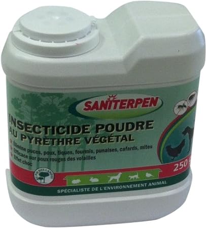 Saniterpen Natural Pyrethrum Powder Insecticide for Buildings and Cages ...