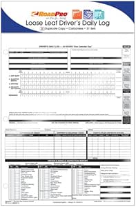 Amazon.com: RoadPro RP-51LL Carbonless 5-in-1 Loose-Leaf Driver's Daily ...