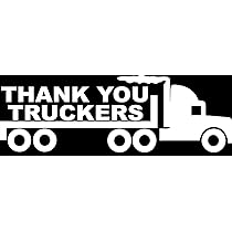 Big Rig Vinyl Sticker Thank You Truckers Big Rig Vinyl Decal - 5.5 Inch ...
