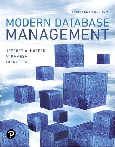 Modern Database Management (13th Edition) Solutions | Course Hero