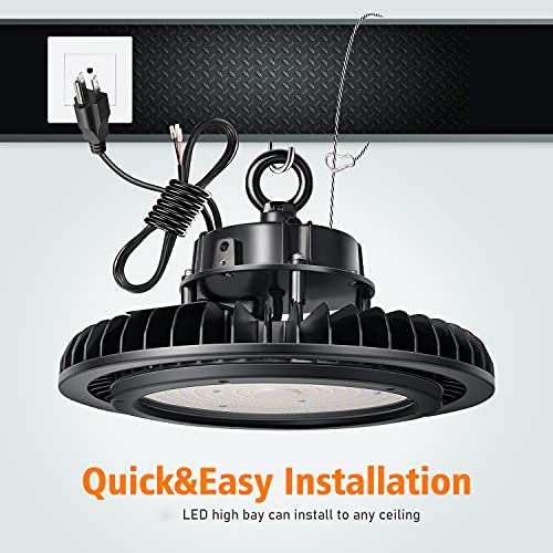 UFO LED High Bay Light 240W UL DLC Listed Ultra Bright Ceiling Lamp for Garage,Shop,Gym ...