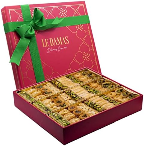 LE DAMAS Mix Baklava Premium Christmas Gift Box 600g - 96 PCS Assorted ...