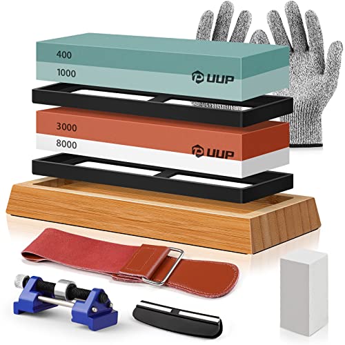 UUP 9PCS Knife Sharpening Kit Professional Sharpening Stone Whetstone ...