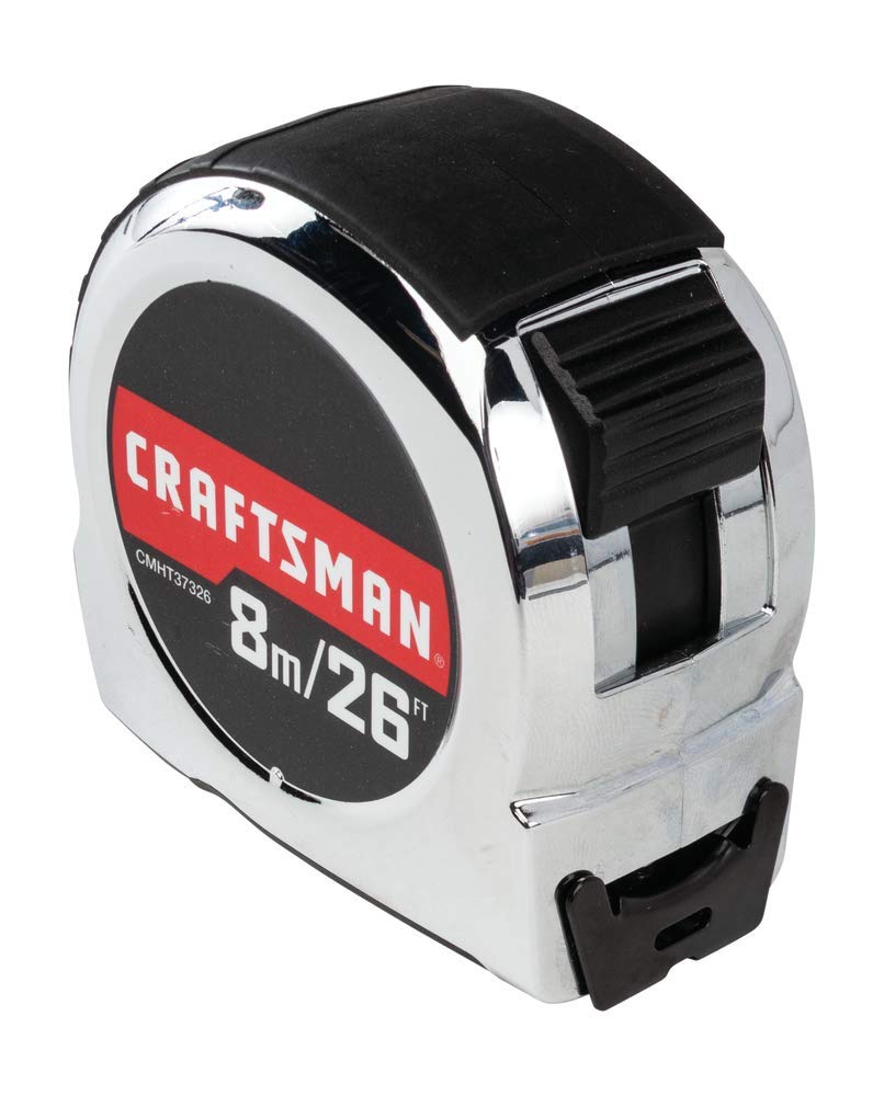 CRAFTSMAN Tape Measure, Chrome Classic, 8-Meter (CMHT37326S)