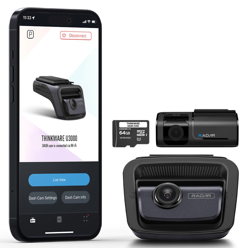 THINKWARE U3000 2CH 4K Front Dash Cam, 2K Rear Cam, STARVIS 2 Sensor ...