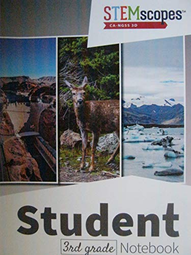 STEMscopes CA-NGSS 3D 3rd Grade Student Notebook: Accelerate Learning ...