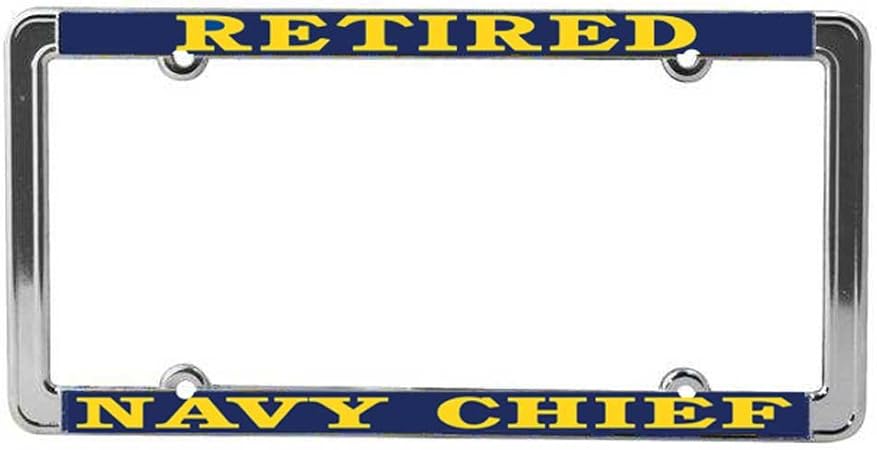 Amazon.com: Honor Country US Navy Chief Retired License Plate Frame ...