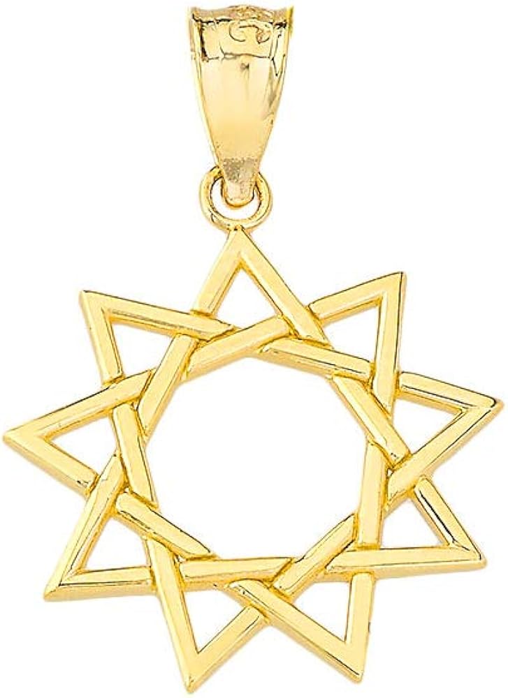 Amazon Solid 14k Yellow Gold Nine Pointed Star Bahai Bah Faith amazon-solid-14k-yellow-gold-nine-pointed-star-bahai-bah-faith