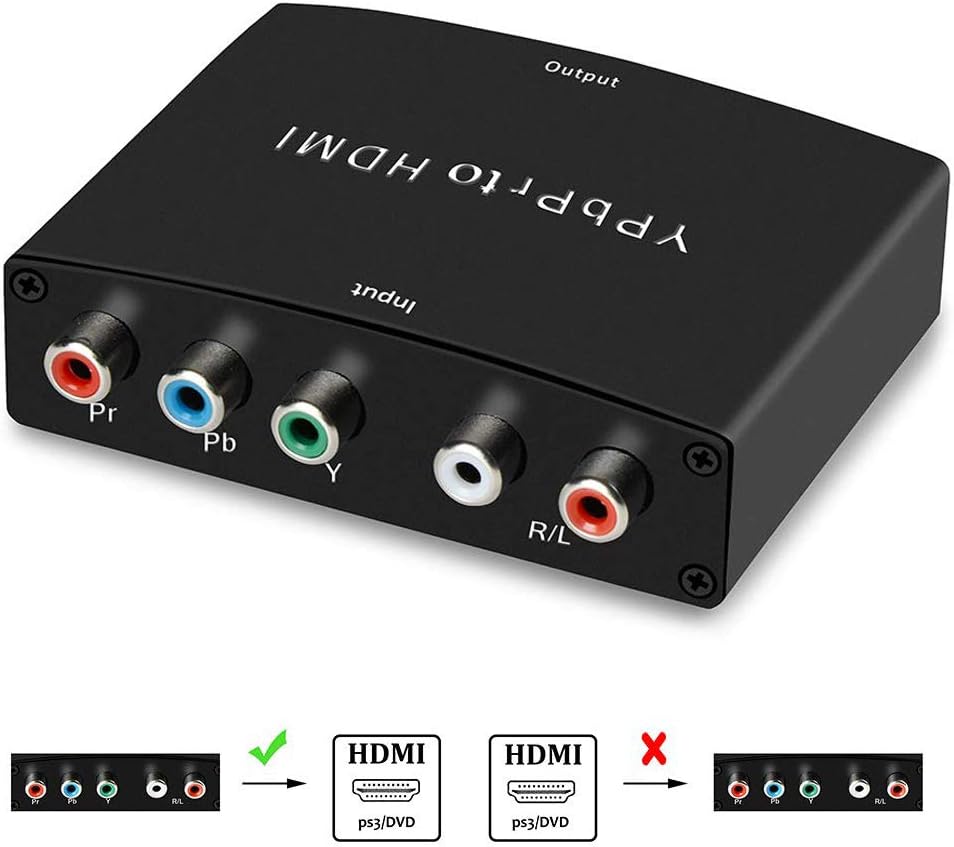 Amazon.com: NEWCARE Component YPbPr RGB to HDMI Converter,Component ...